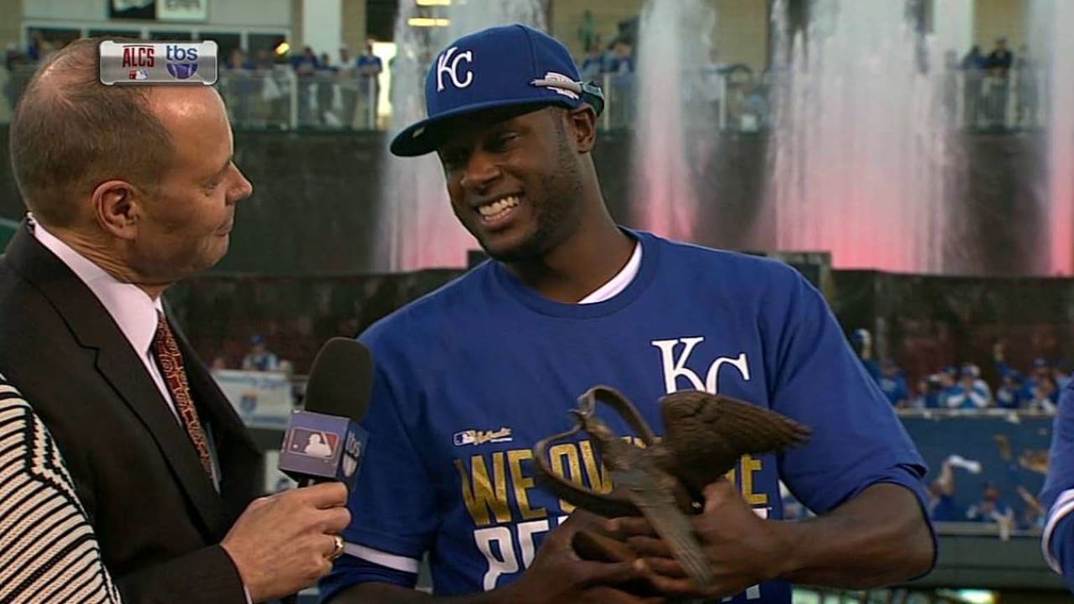 ALCS Gm4: Cain receives the 2014 ALCS MVP Award | 10/15/2014 ...