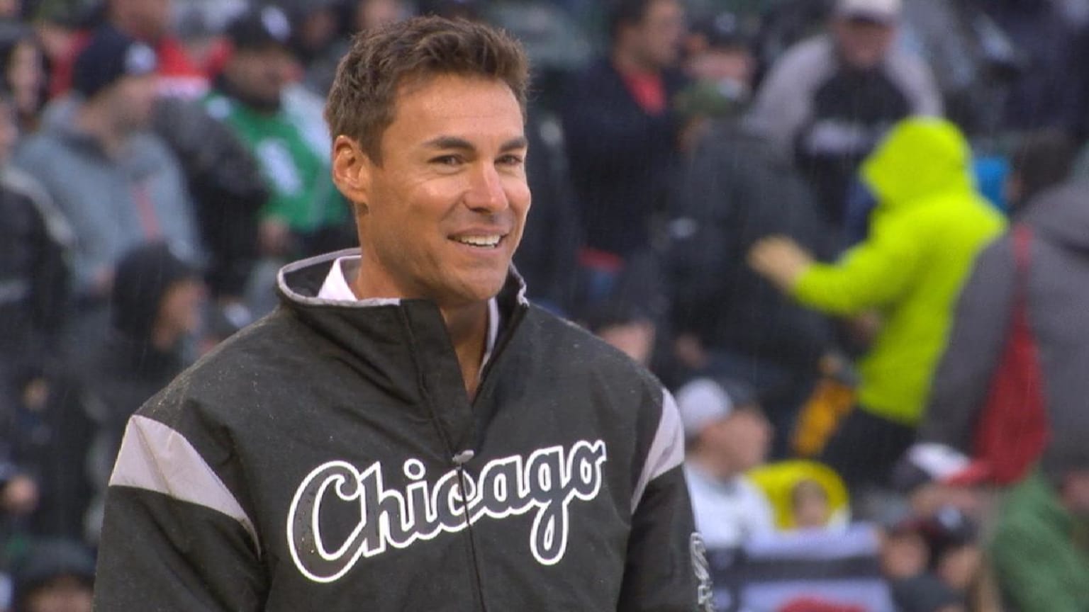 DET@CWS: Podsednik throws out first pitch | 04/03/2017 | MLB.com