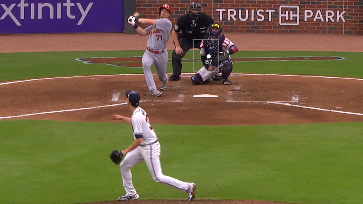 Conner Capel lifts a sac fly to right field | 07/04/2022 | St. Louis ...