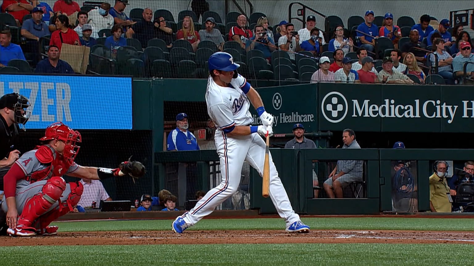 DJ Peters collects first hit with Rangers in the 2nd | 08/03/2021 ...
