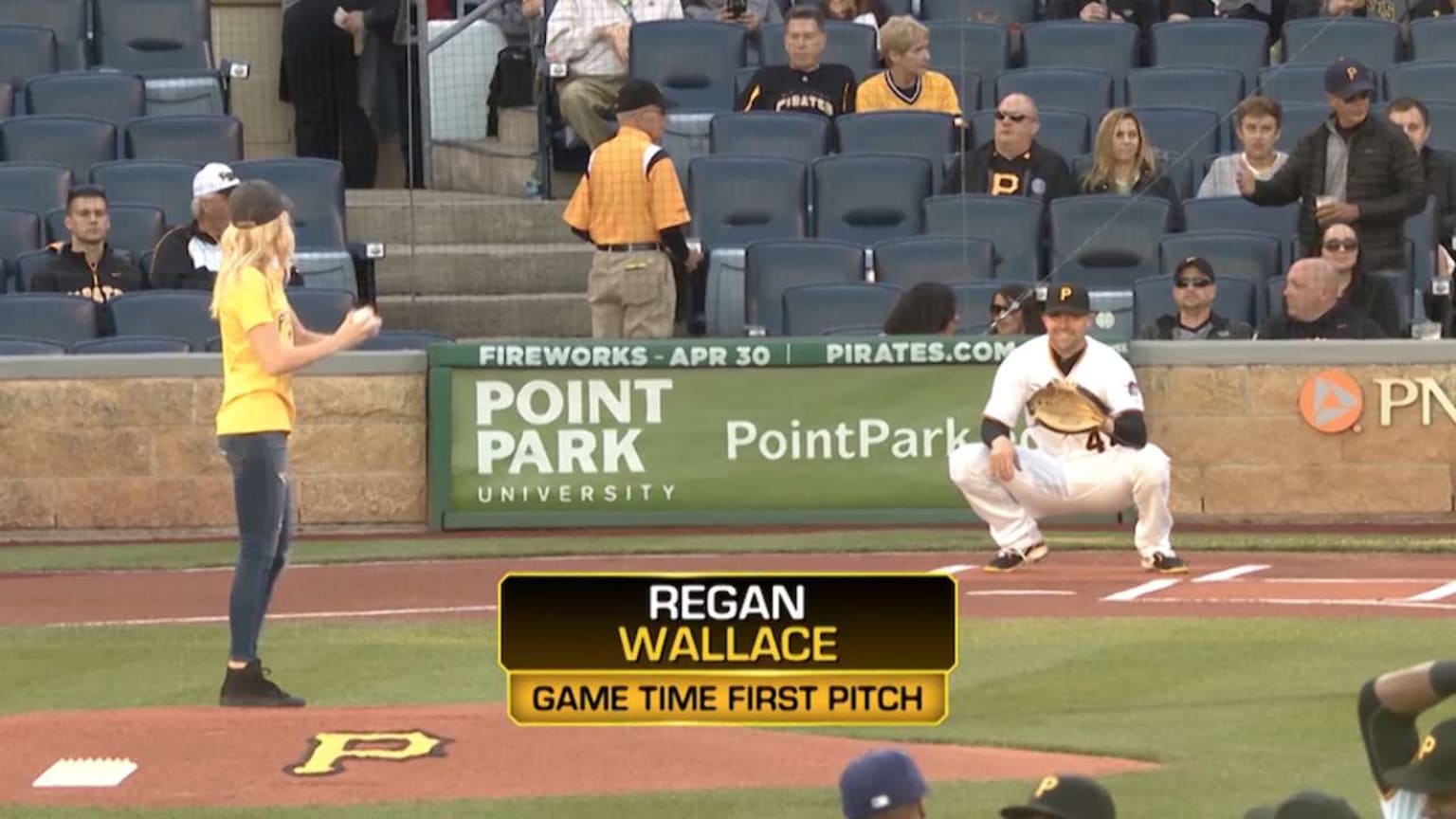 4/15/16: Regan Wallace First Pitch at PNC Park | 04/15/2016 | MLB.com