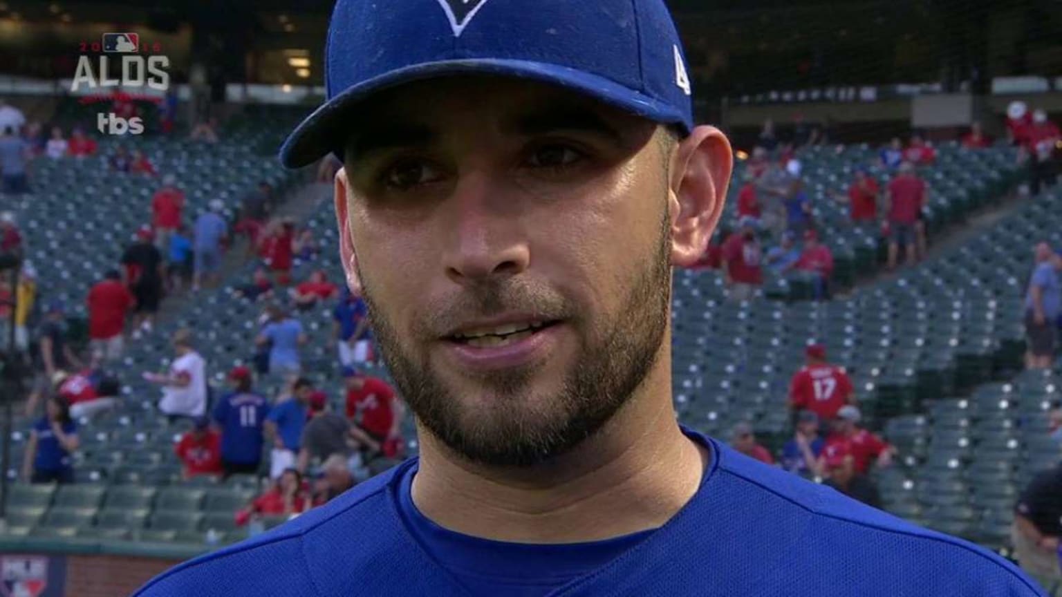 TOR@TEX Gm1: Estrada on his performance in 10-1 win | 10/06/2016 | MLB.com