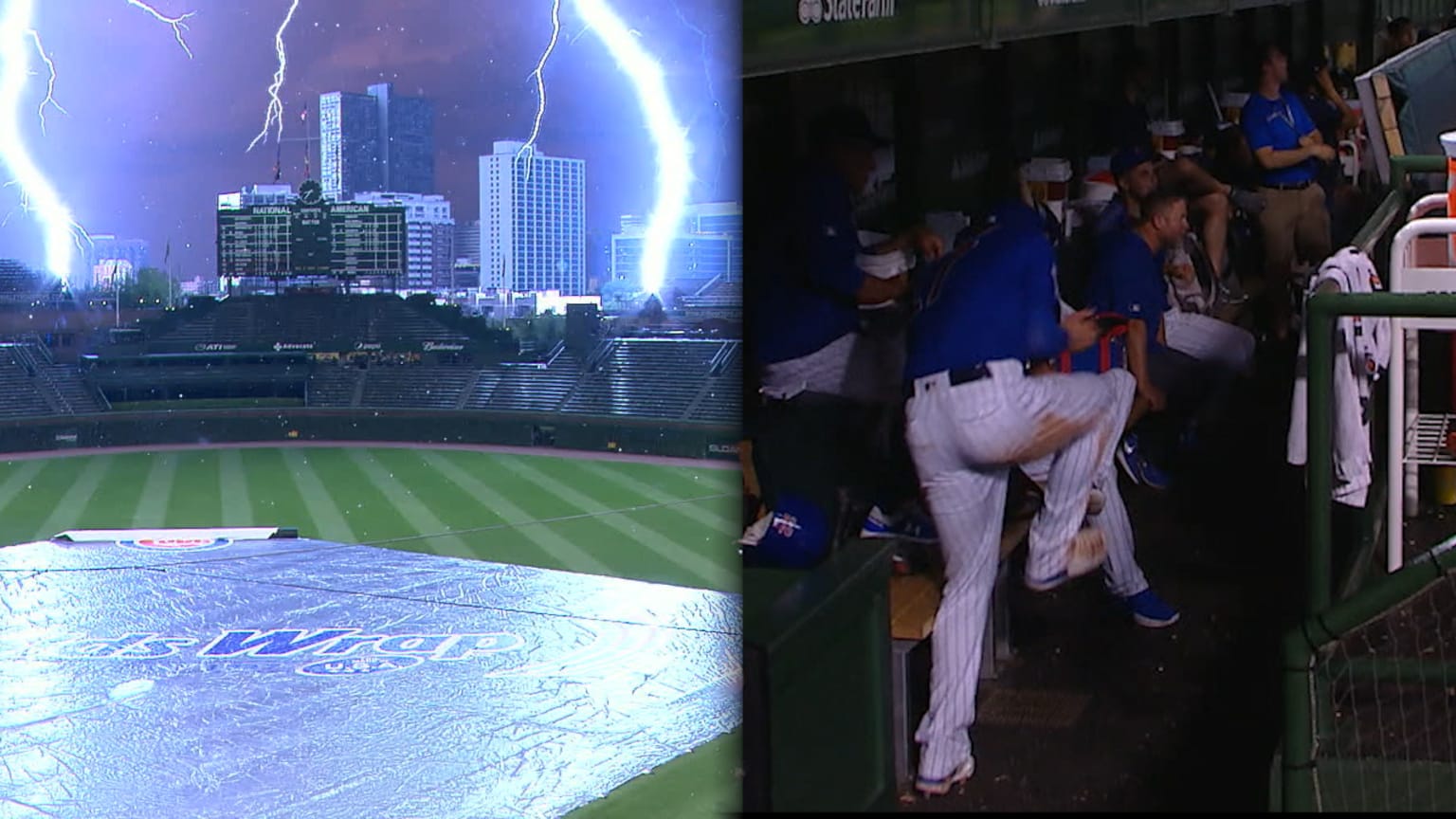 ATL@CHC: Bryant frightened by wild Wrigley lightning | 06/26/2019 ...