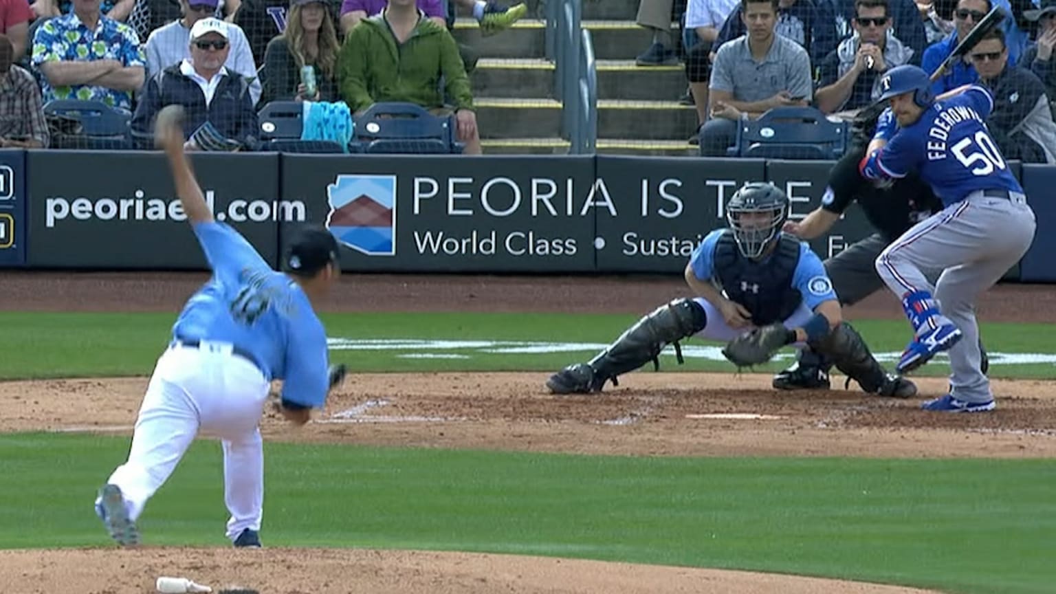 Tim Federowicz's hits two-run double down the line | 02/23/2020 | Texas ...