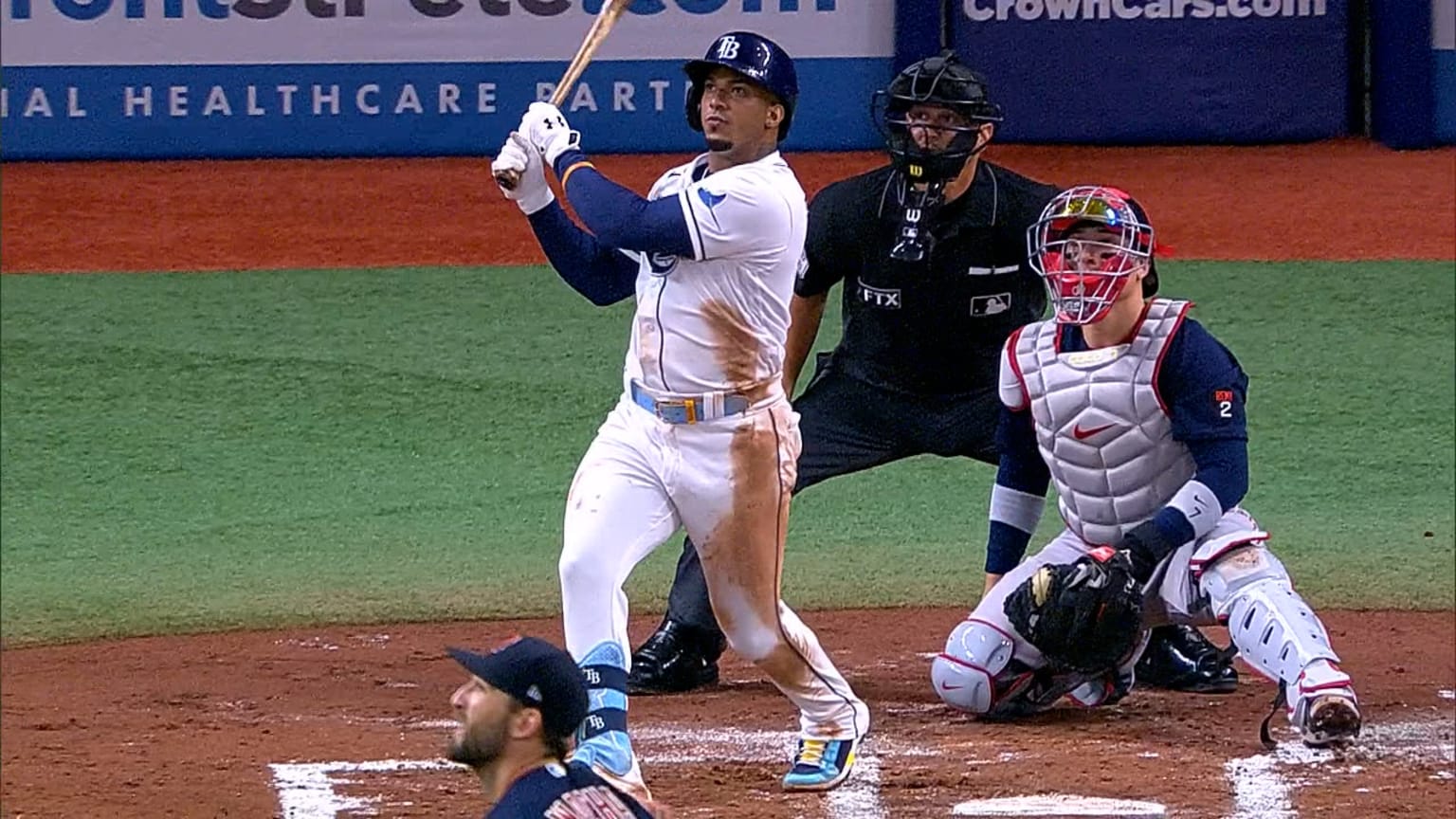 Wander Franco belts a deep drive for a home run | 04/22/2022 | Tampa ...