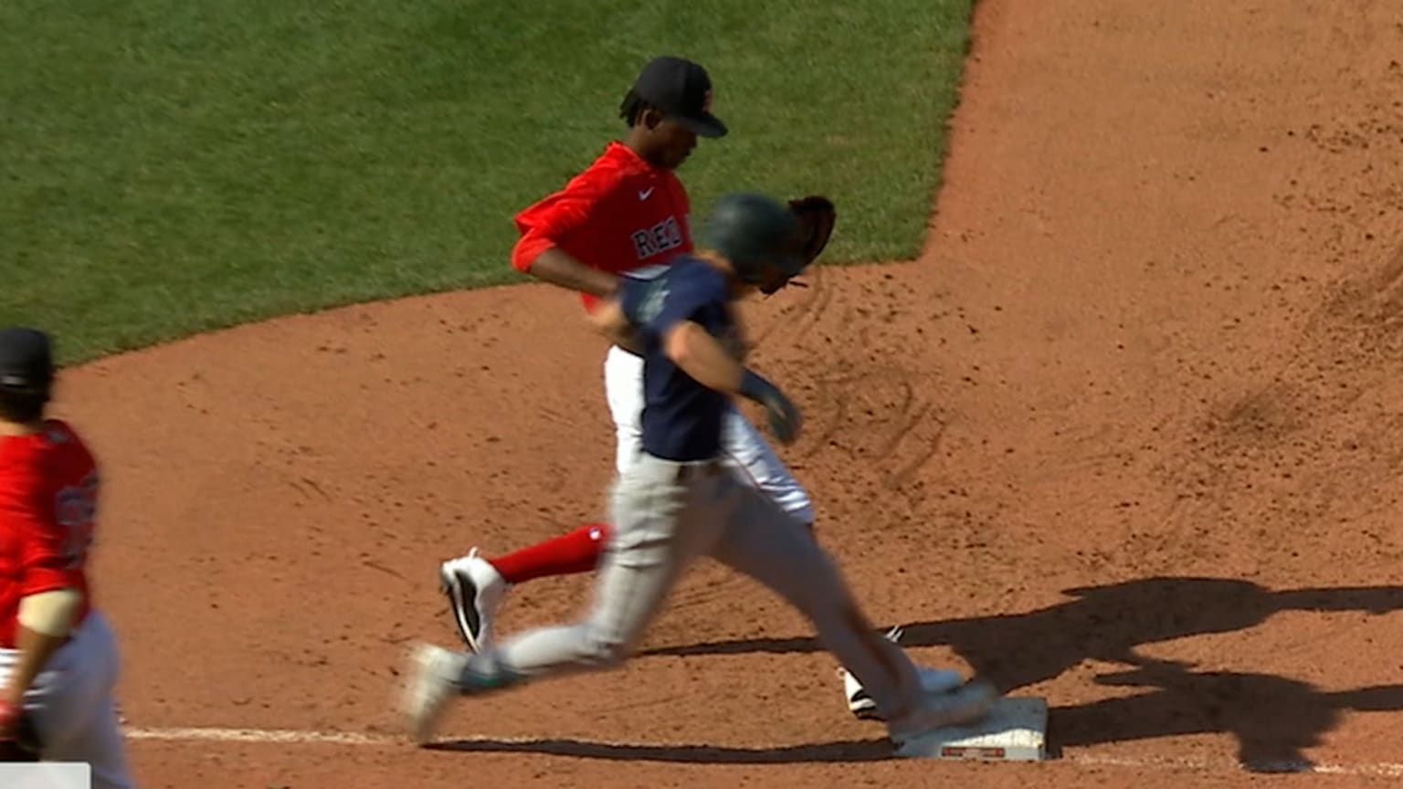 Sam Haggerty safe after a replay in the 9th inning | 04/24/2021 | Los ...