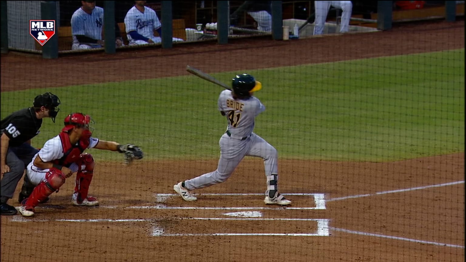 Jonah Bride drives an RBI single in the 1st | 11/21/2021 | Athletics