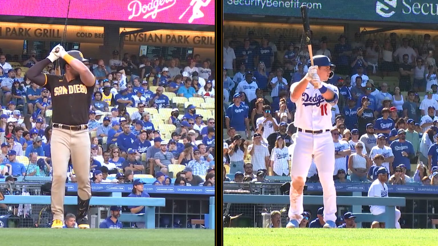 Side-by-side view of Voit, Smith | 07/11/2022 | Los Angeles Dodgers
