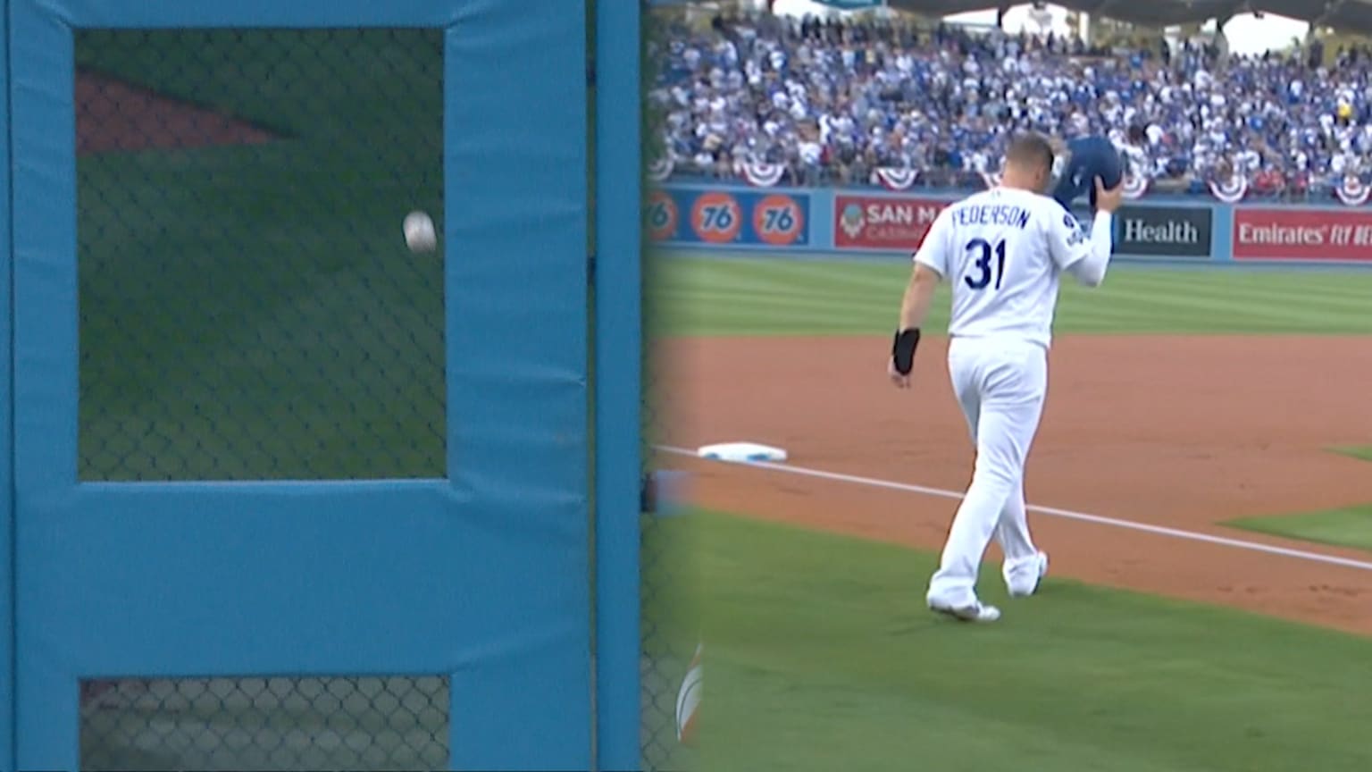WSH@LAD Gm5: Pederson hits strange ground-rule double | 10/09/2019 ...