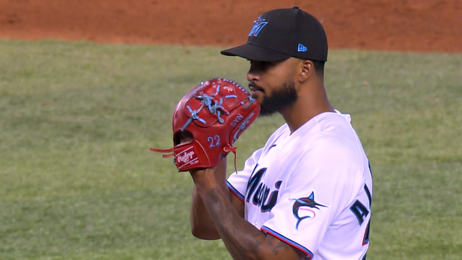 Alcantara's 100 mph pitch to Stallings | 09/19/2021 | Miami Marlins