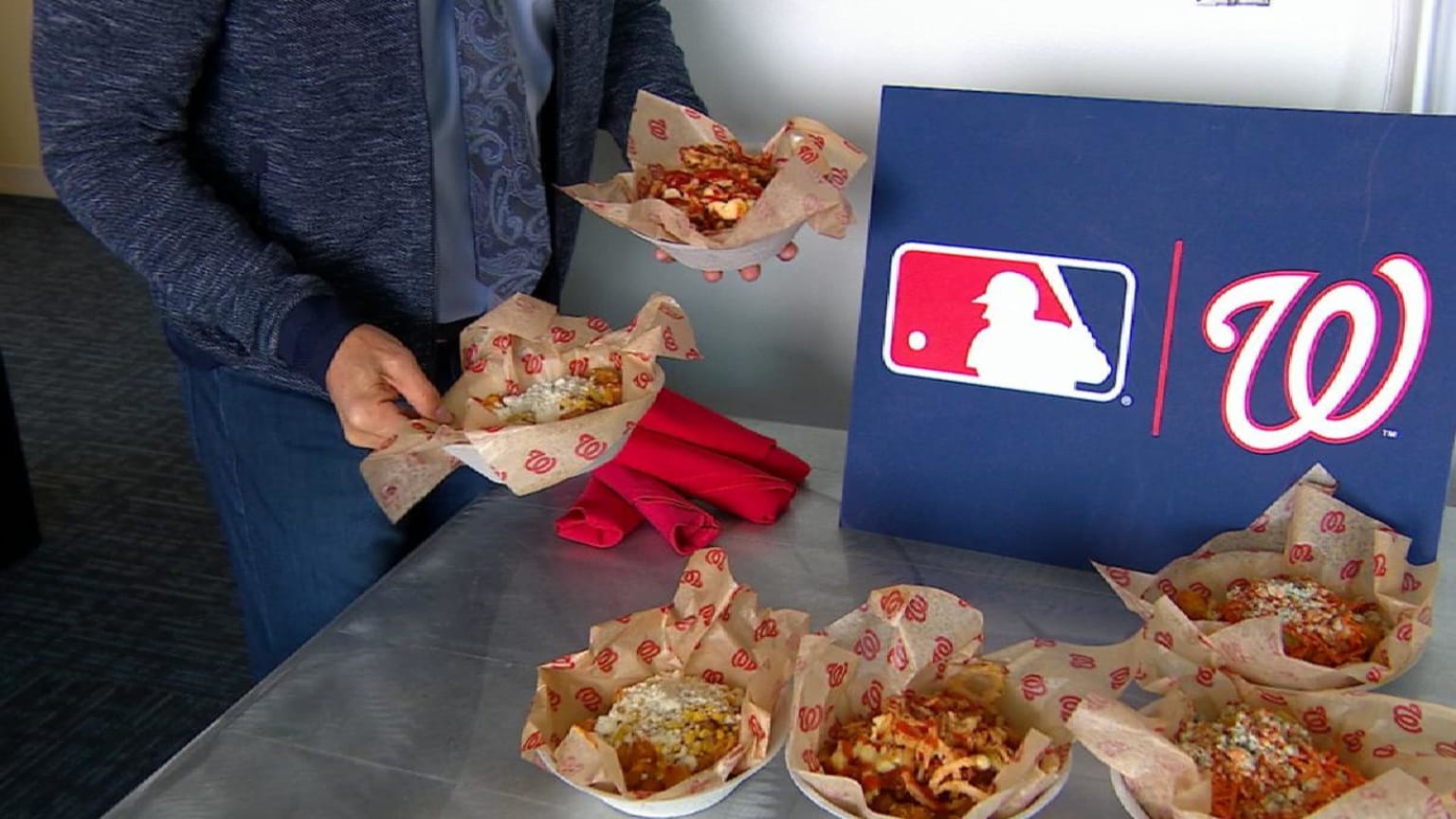 ATL@WSH: Nats broadcaster sample ballpark food | 04/11/2018 ...