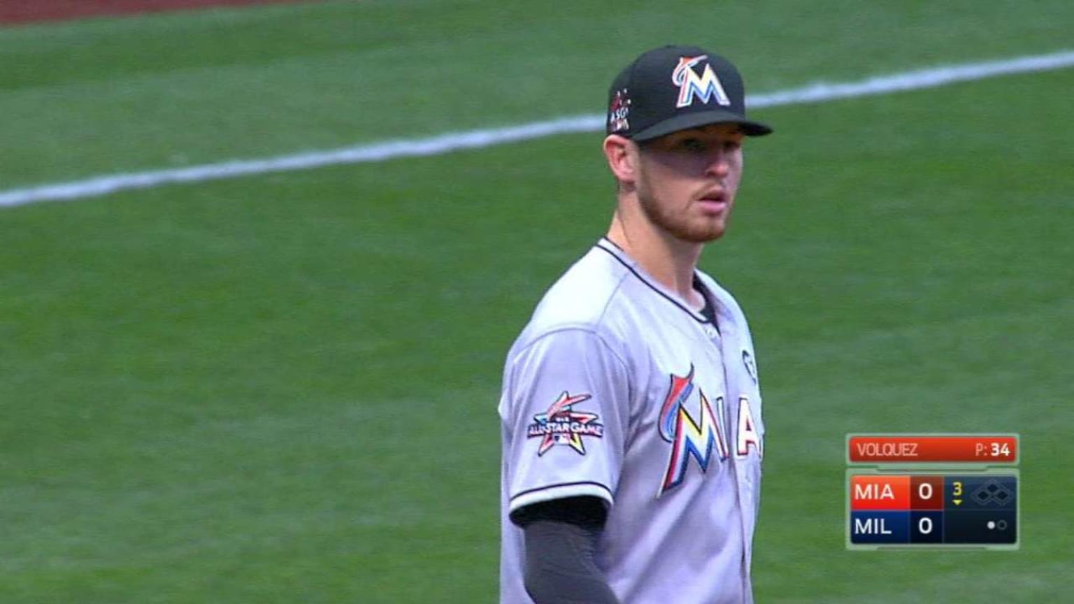 MIA@MIL: JT Riddle makes accurate throw for out | 06/30/2017 | MLB.com