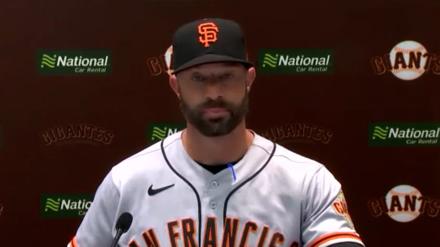 Giants manager Gabe Kapler on 9-0 loss to Braves | 08/29/2021 | Atlanta ...