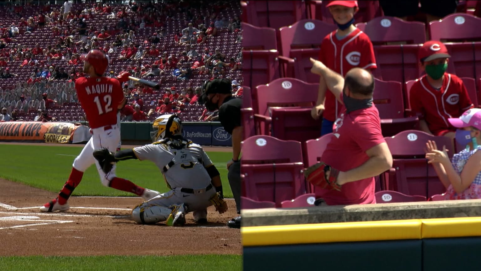 Tyler Naquin lifts a solo homer to left field | 04/07/2021 | Cincinnati ...