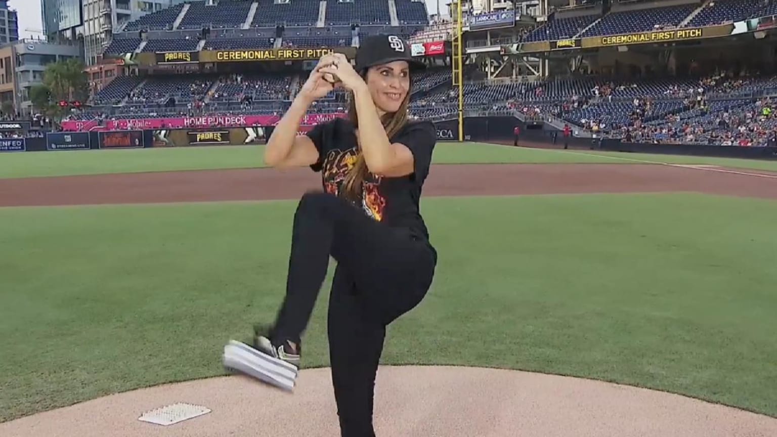 8/17/18 Ceremonial First Pitch: Tracy Hoffman | 08/17/2018 | Athletics