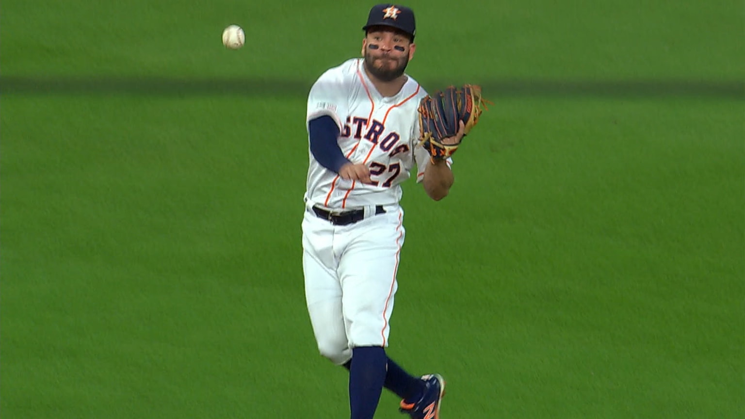 TEX@HOU: Altuve makes jump-throw for the out | 09/17/2019 | MLB.com