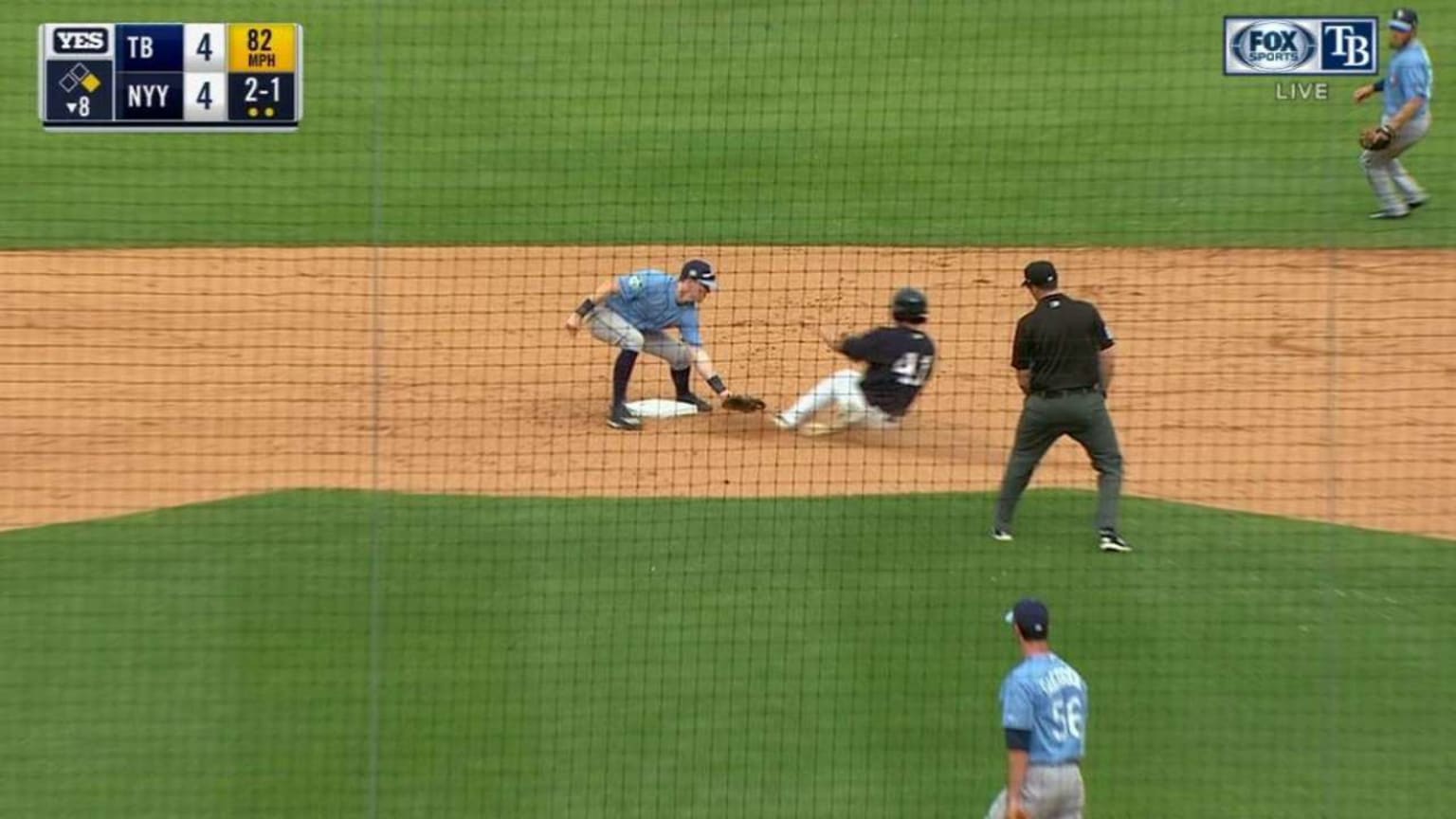 TB@NYY: Maile catches Kozma stealing at second | 03/07/2017 | MLB.com