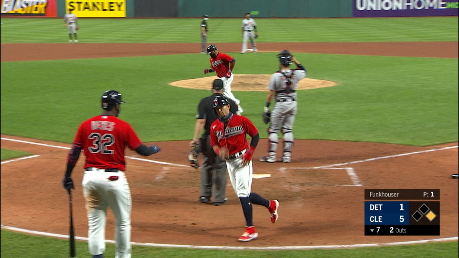 Carlos Santana scores Hernandez with sac fly | 08/22/2020 | Cleveland ...