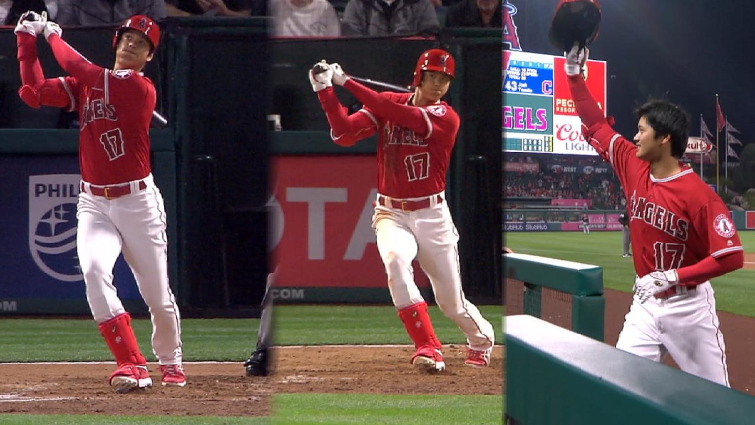 CLE@LAA: Ohtani breaks out offensively in home debut | 04/03/2018 | MLB.com