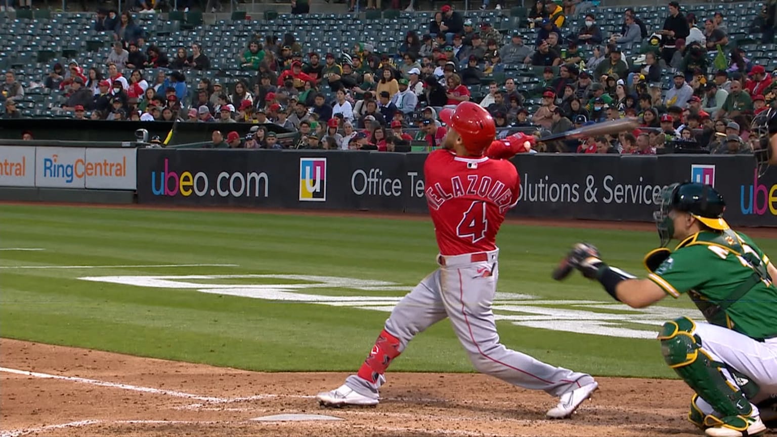 Andrew Velazquez clubs his first homer as an Angel | 05/13/2022 | Los ...