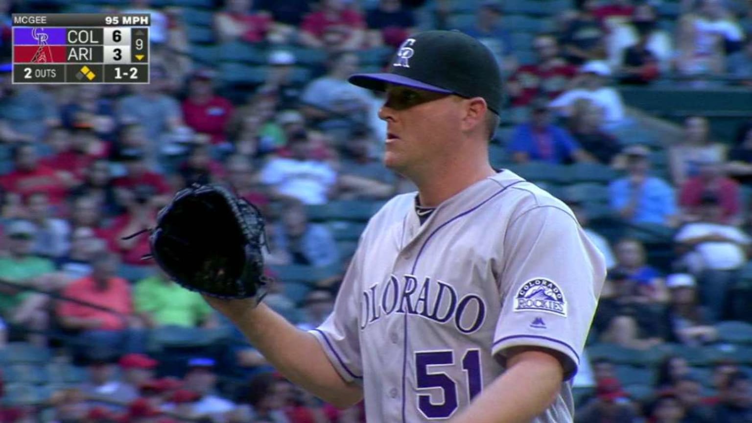 COL@ARI: McGee whiffs Castillo to notch the save | 05/01/2016 | MLB.com