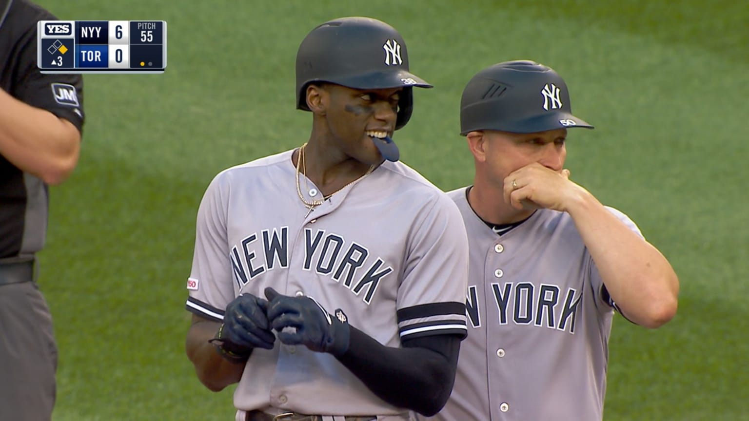 NYY@TOR: Maybin rips an RBI single up the middle | 08/08/2019 | New ...