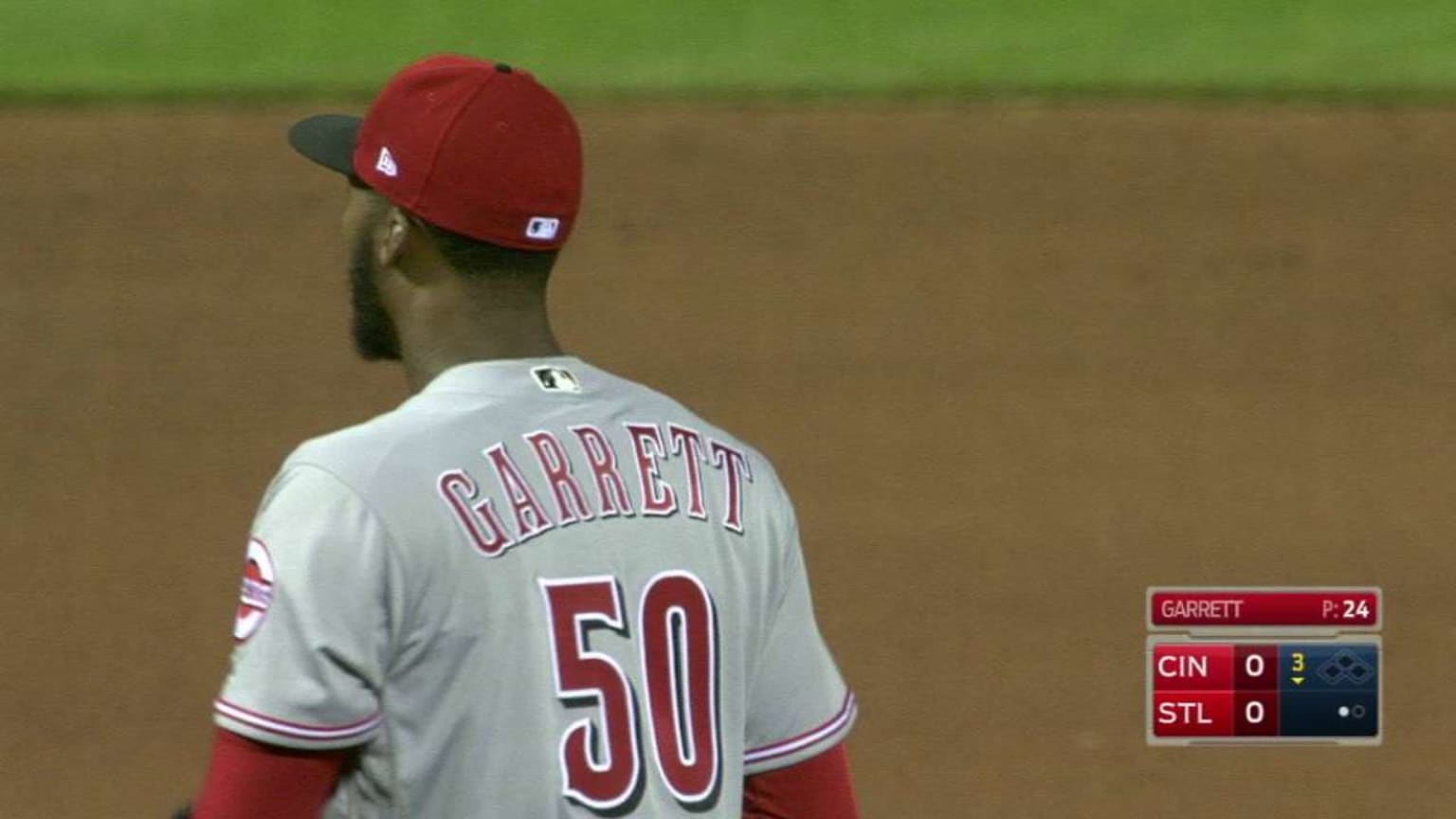 Garrett's first career strikeout | 04/07/2017 | Cincinnati Reds