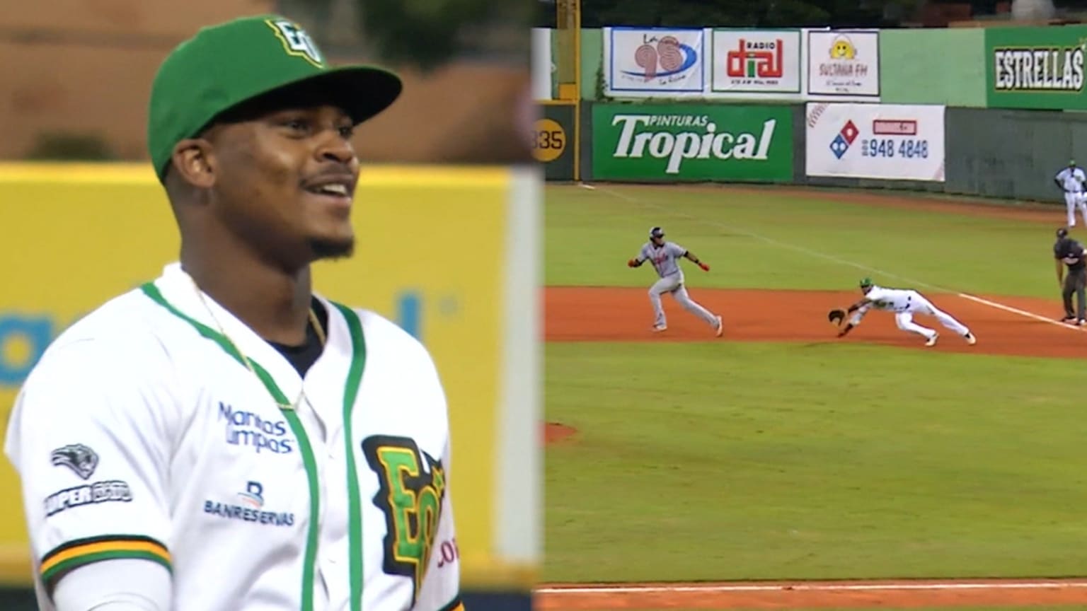 Elehuris Montero atarpa lineazo y saca el doble play | 01/12/2021 | Los ...