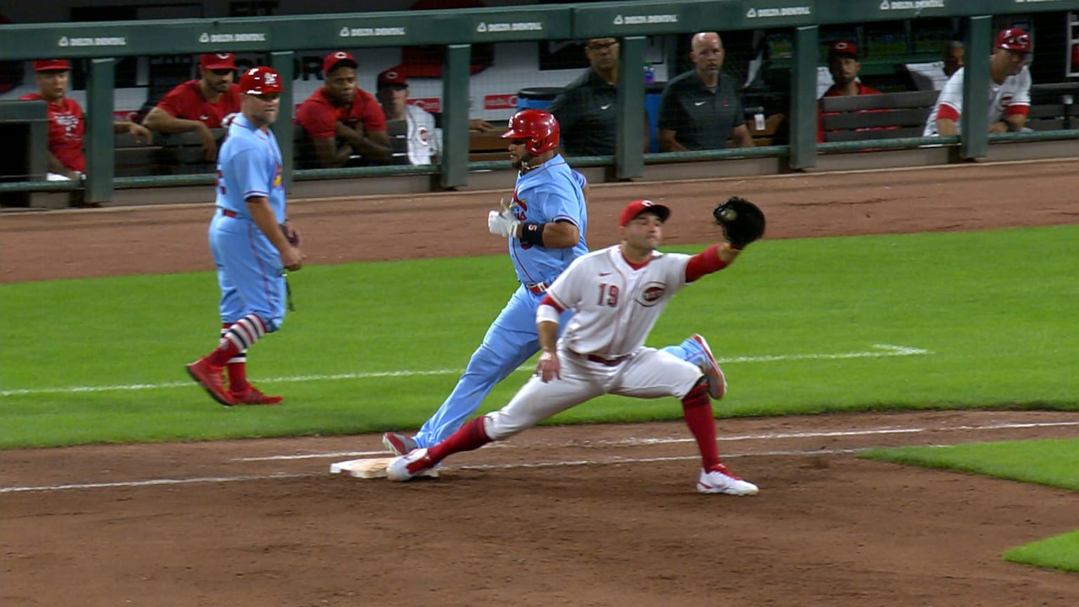 Pujols is safe at first after beating out throw | 07/23/2022 | Boston ...