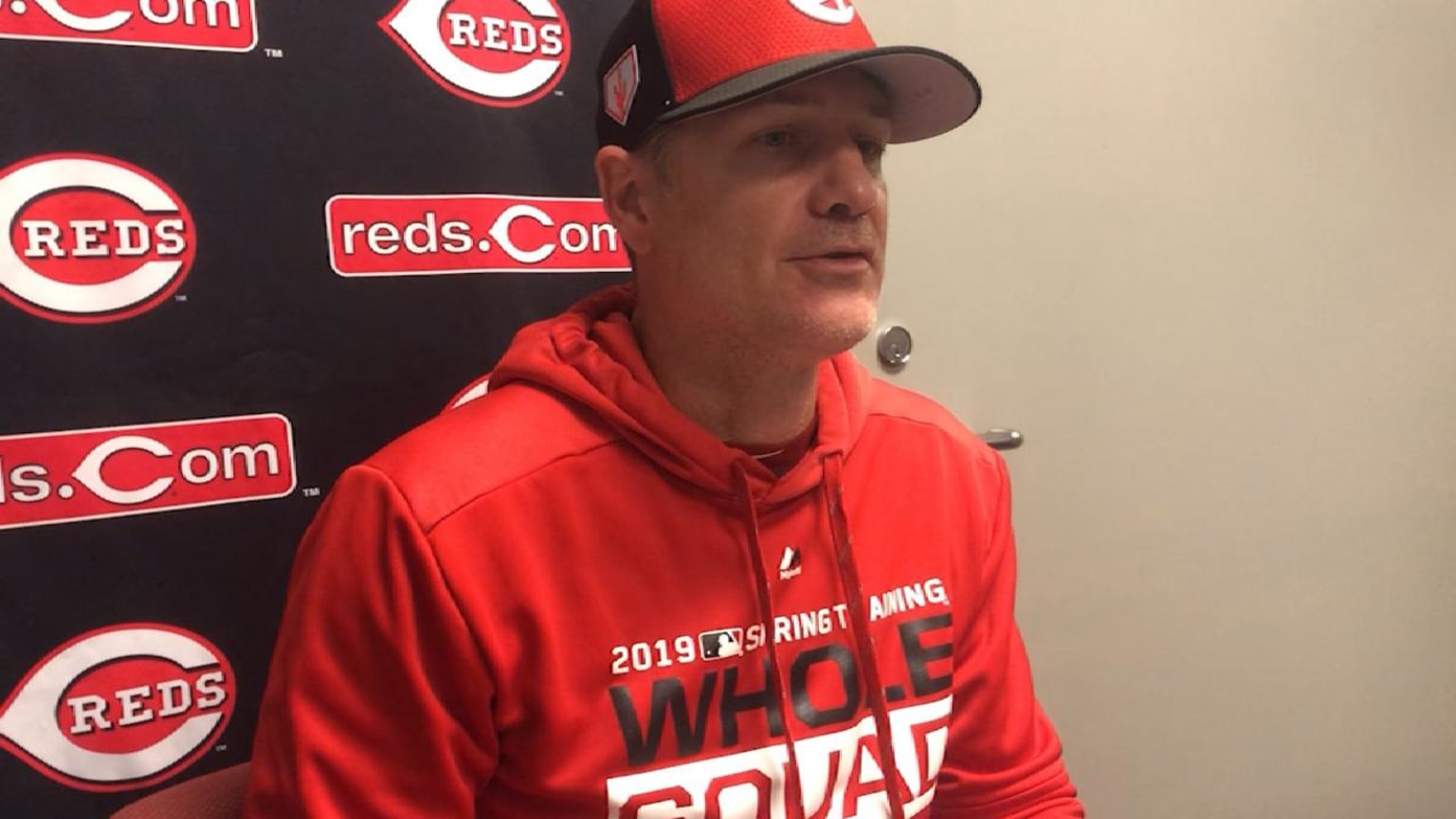 David Bell discusses Scooter Gennett's injury | 03/23/2019 | Boston Red Sox