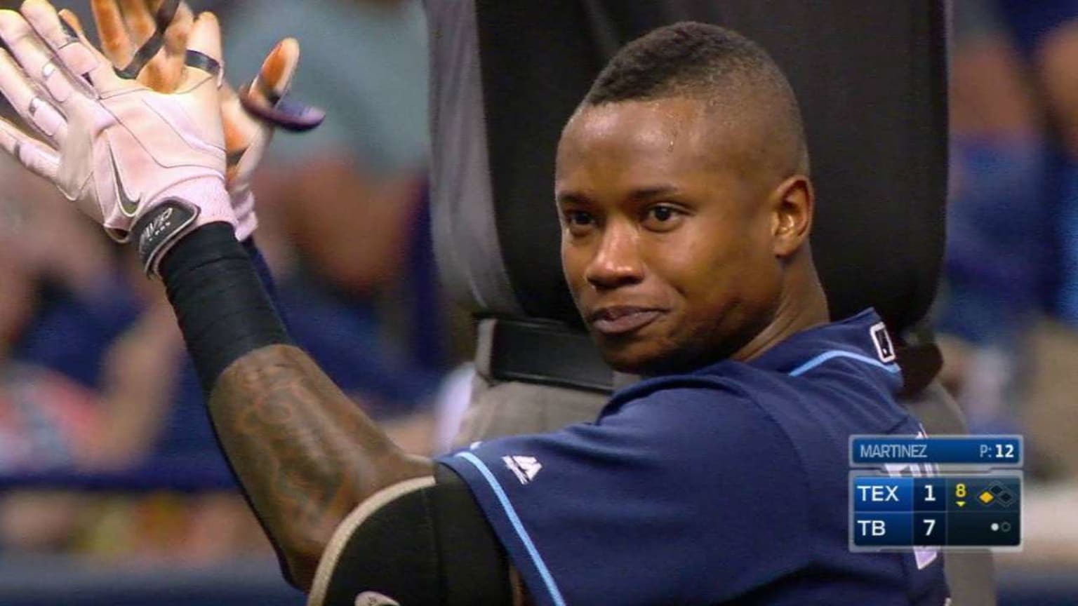 TEX@TB: Beckham drives a three-bagger into the gap | 08/20/2016 | MLB.com