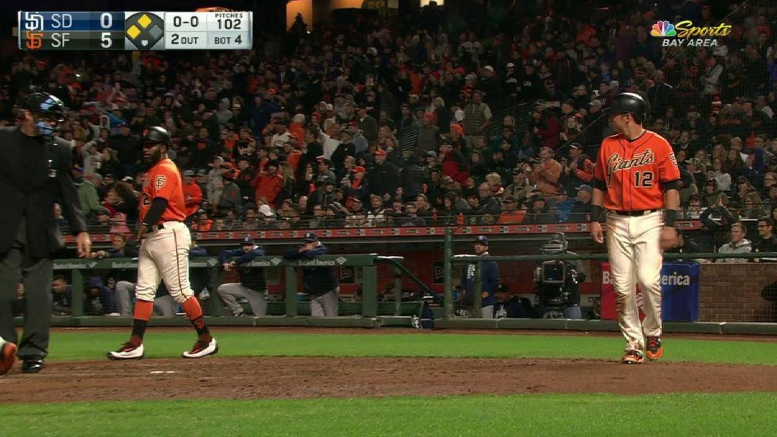 SD@SF: Posey hits an RBI ground-rule double to left | 09/29/2017 | MLB.com