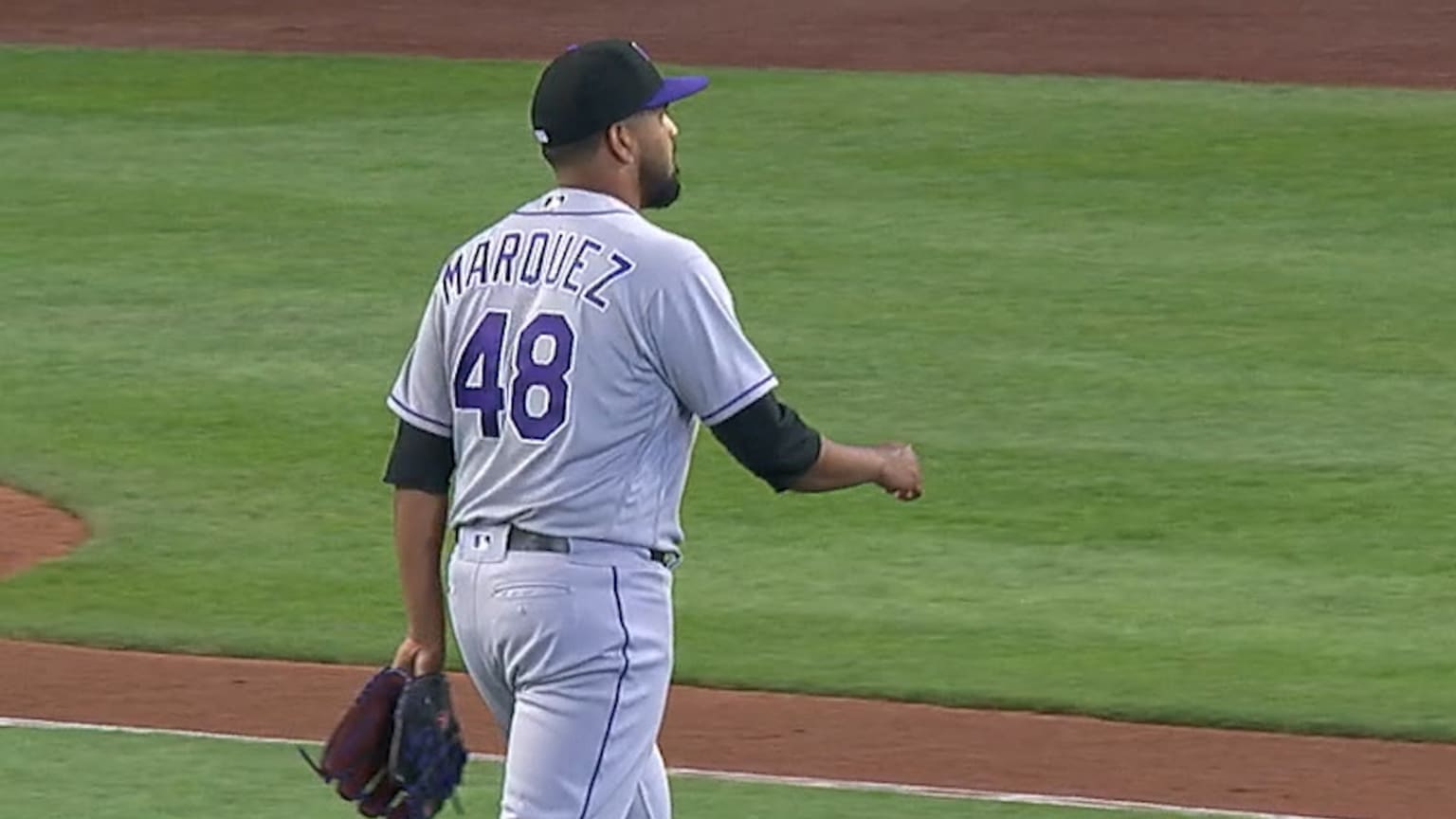Germán Márquez fans Dylan Moore in the 3rd | 08/09/2020 | Colorado Rockies