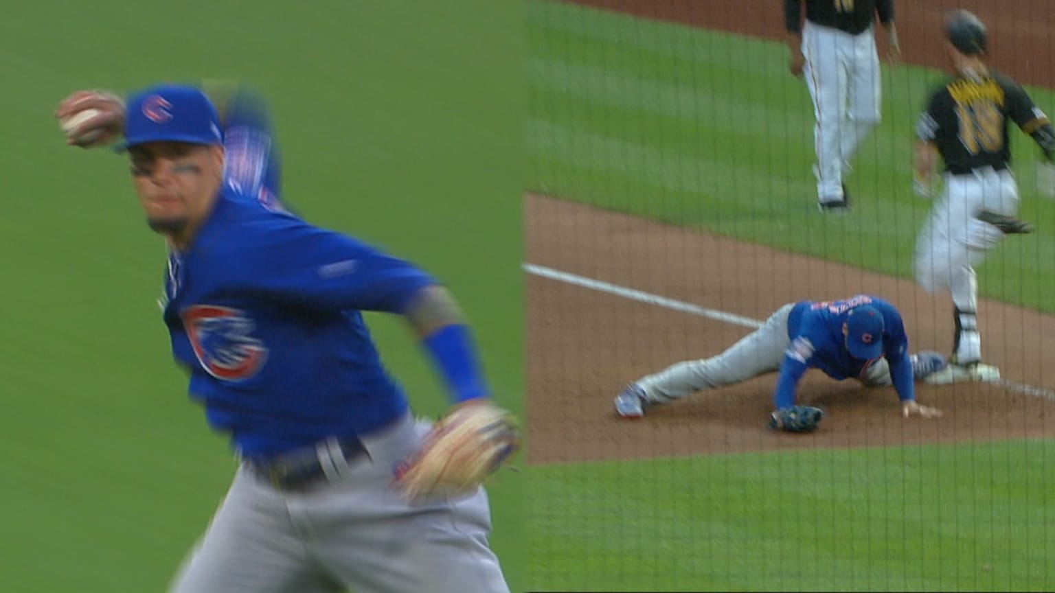 CHC@PIT: Baez makes running throw, Rizzo does split | 07/02/2019 ...