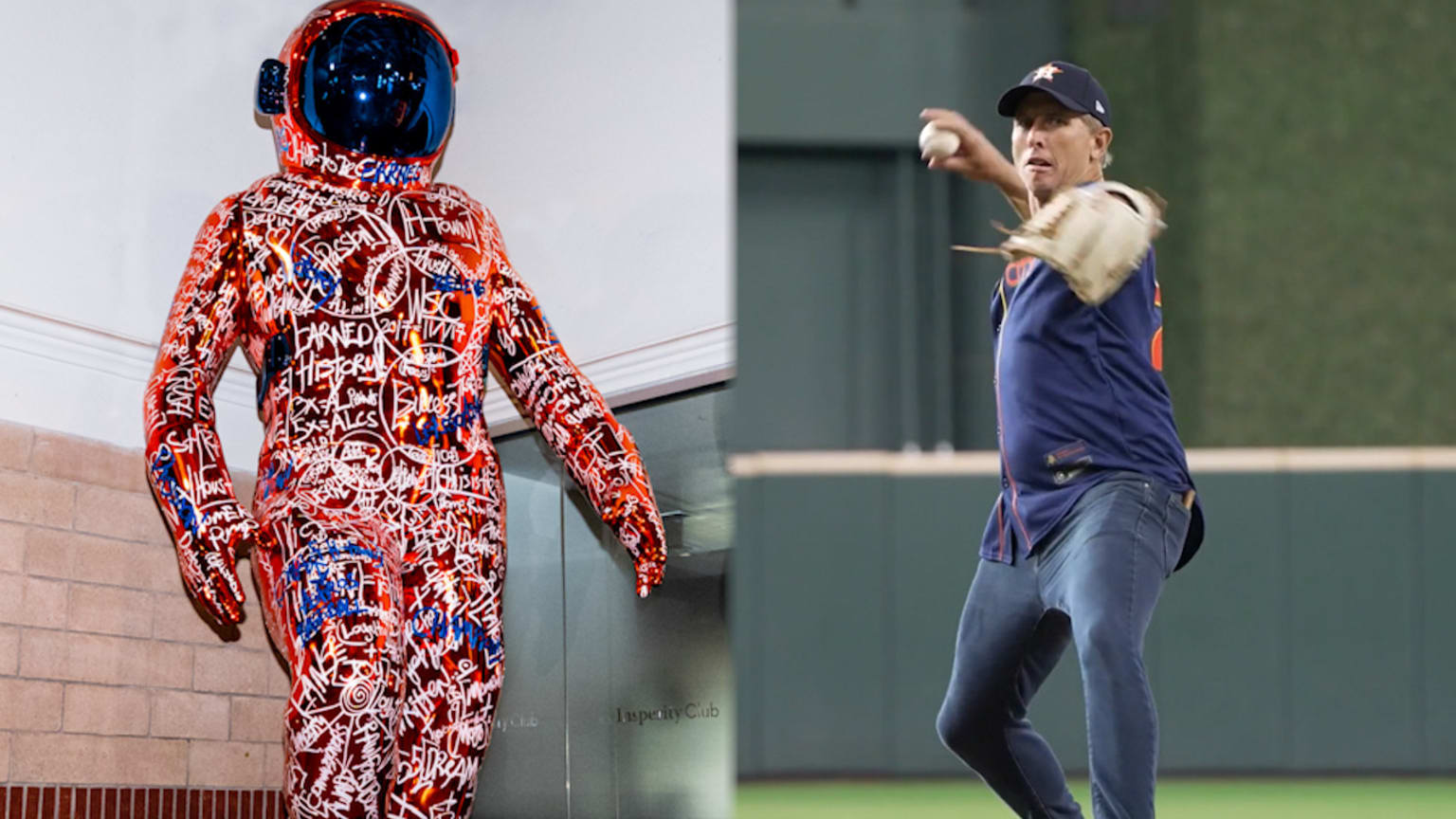 Astros reveal 13-foot Spaceman Sculpture at ballpark | 08/02/2022 ...