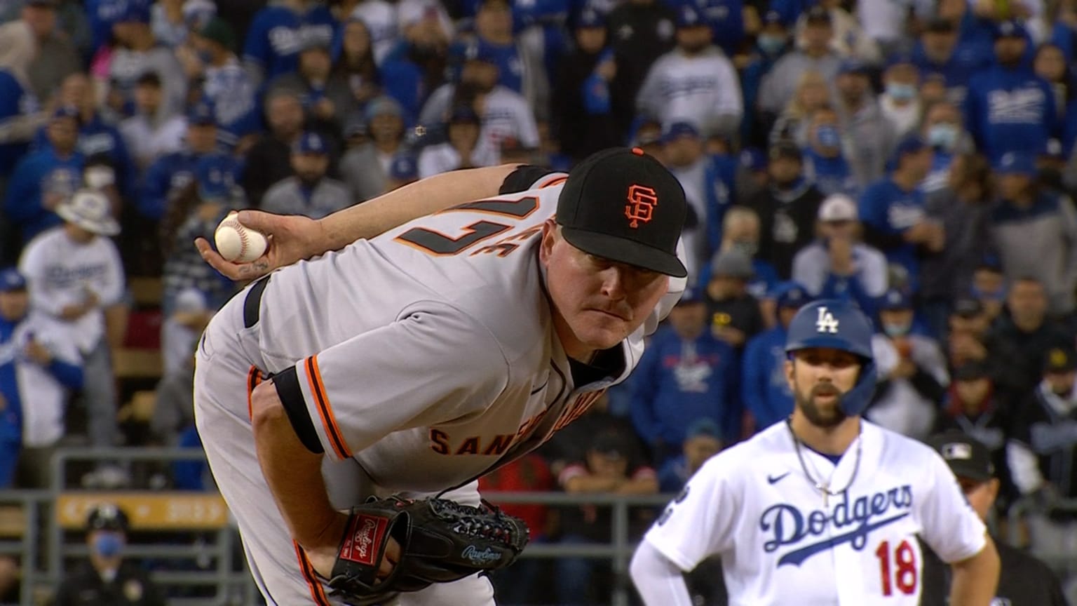 Jake McGee strikes out Austin Barnes | 10/11/2021 | Cincinnati Reds