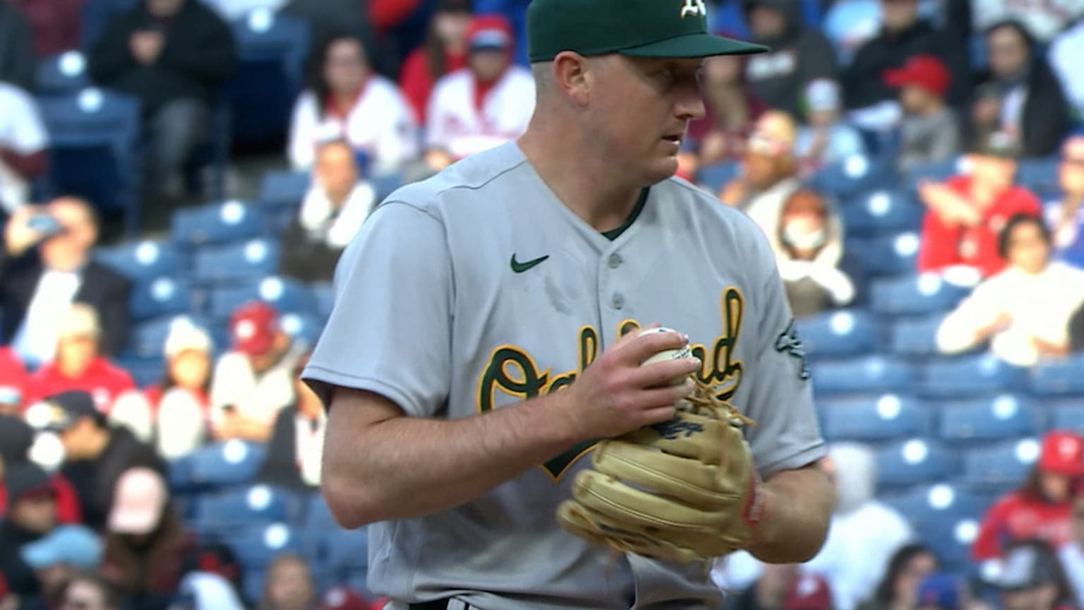 Zach Jackson captures his first career strike out | 04/09/2022 | Athletics
