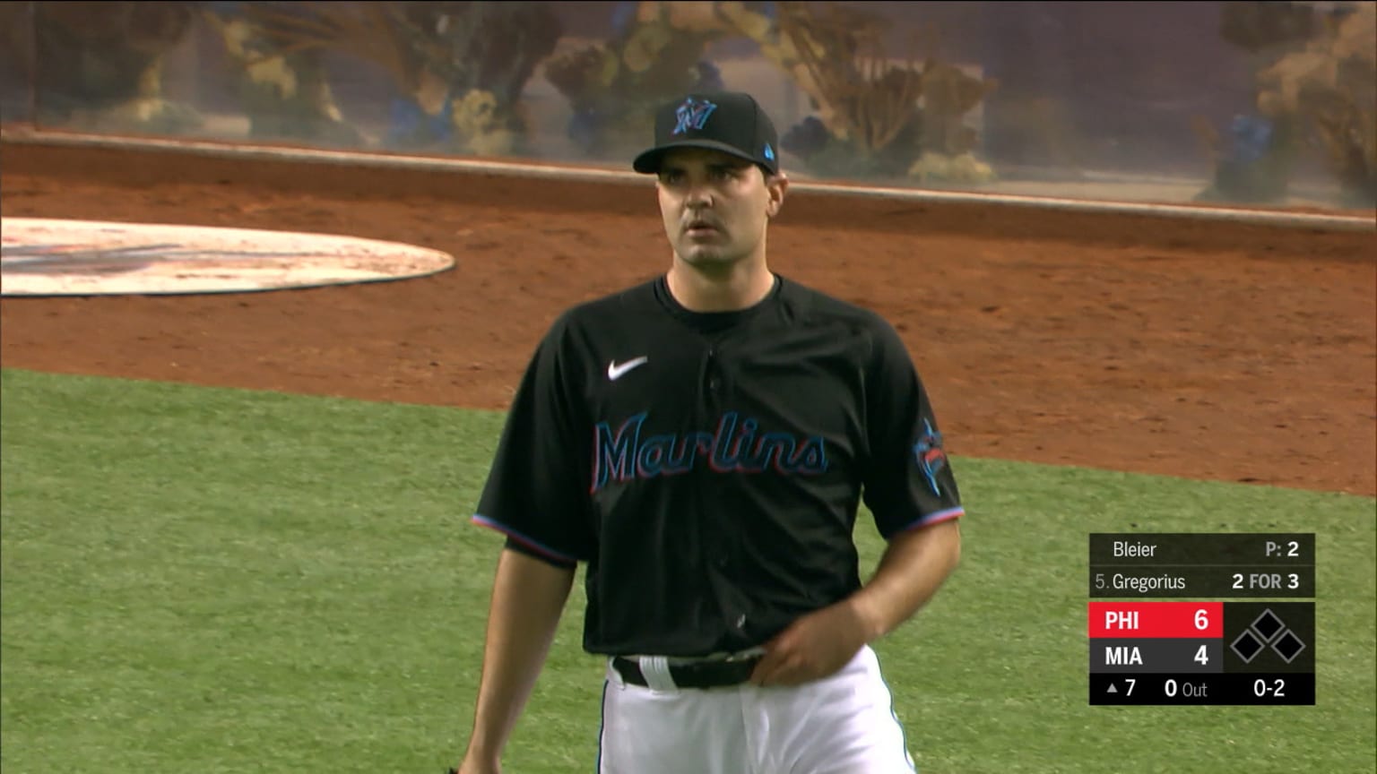 Richard Bleier throws out Didi Gregorius | 09/12/2020 | Miami Marlins