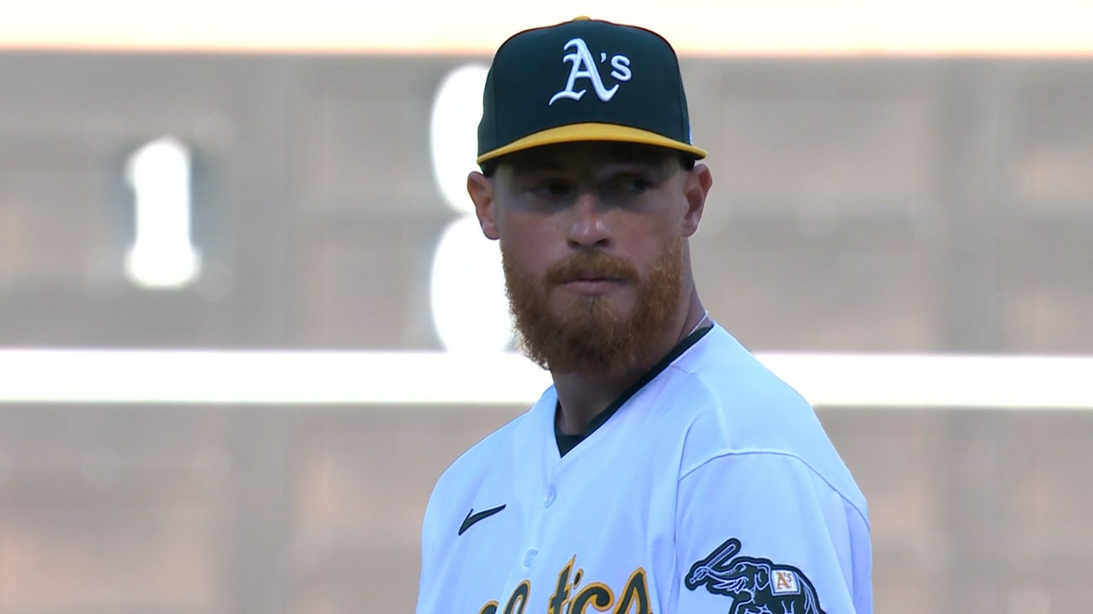 Adam Oller fans Yordan Alvarez in the 1st inning | 07/25/2022 | Athletics
