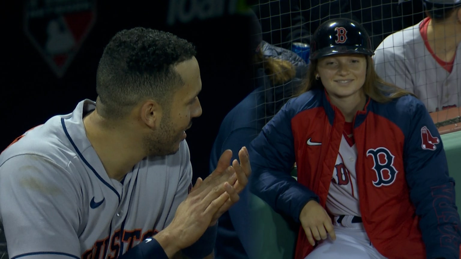 Red Soxs Ball Girl Makes A Nice Grab Correa Smiles 10202021