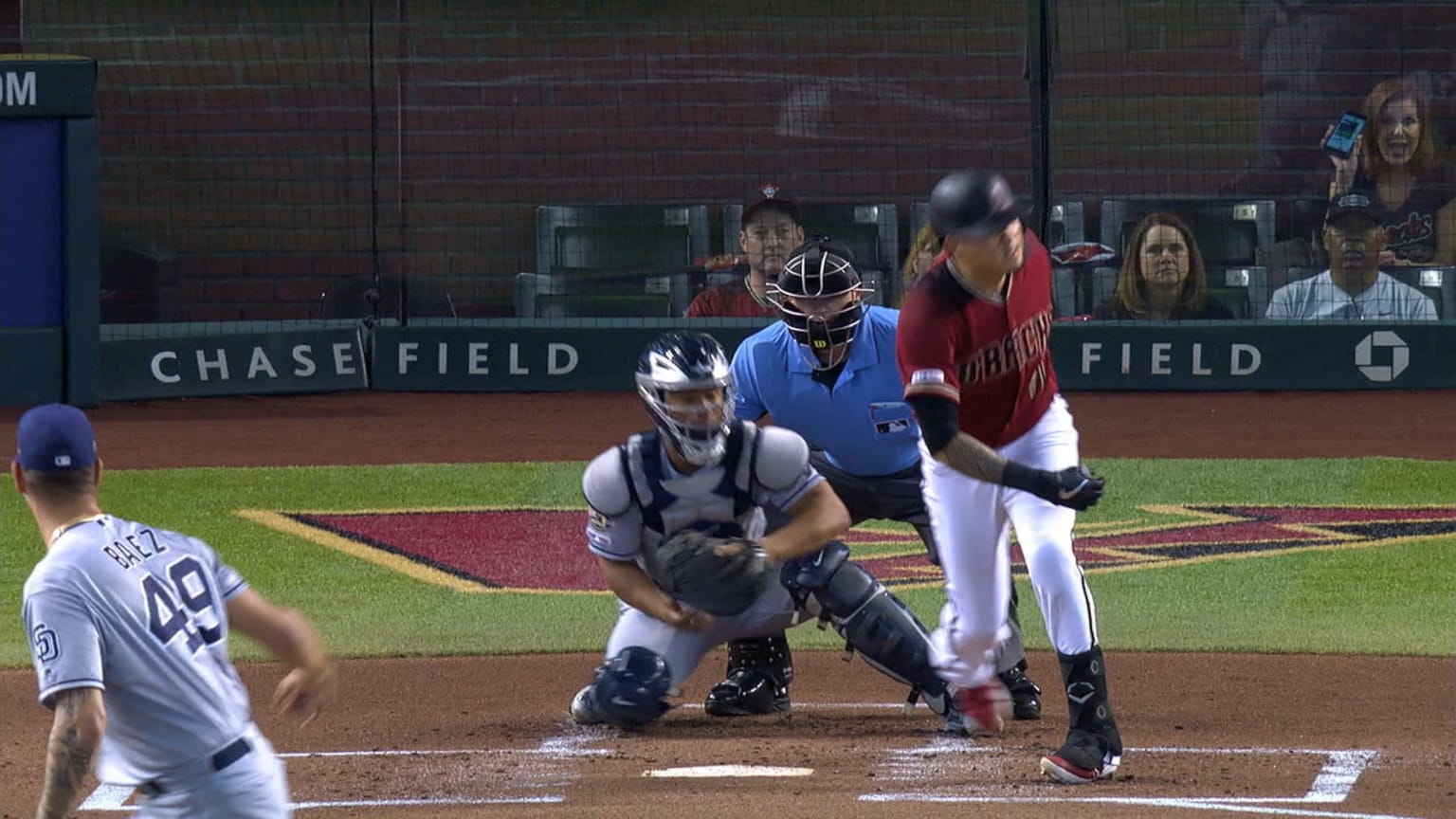 SD@ARI: Báez poncha a Flores en el 1er inning | 29/09/2019 | Los Padres ...