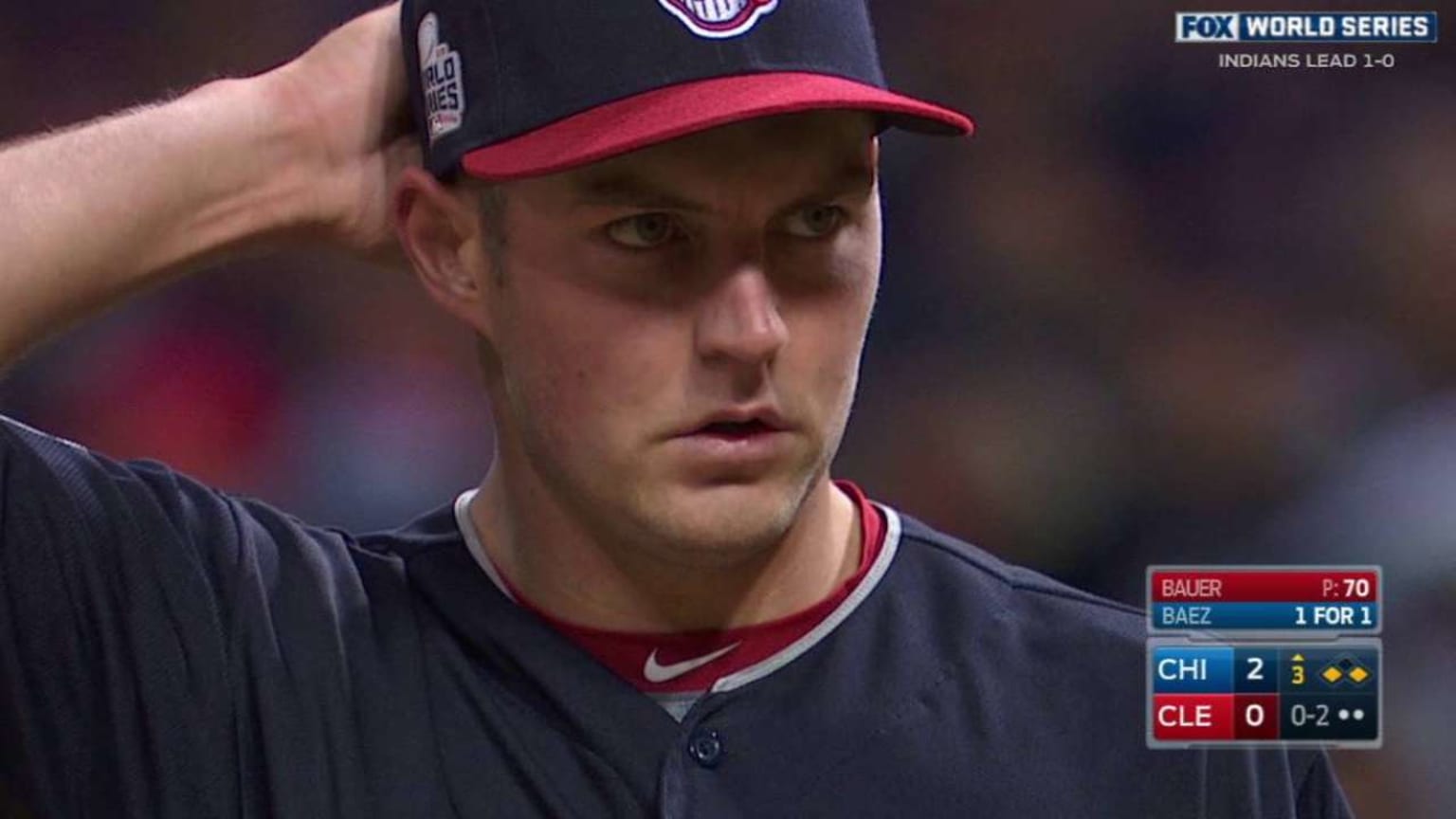 Bauer fans Baez | 10/26/2016 | MLB.com