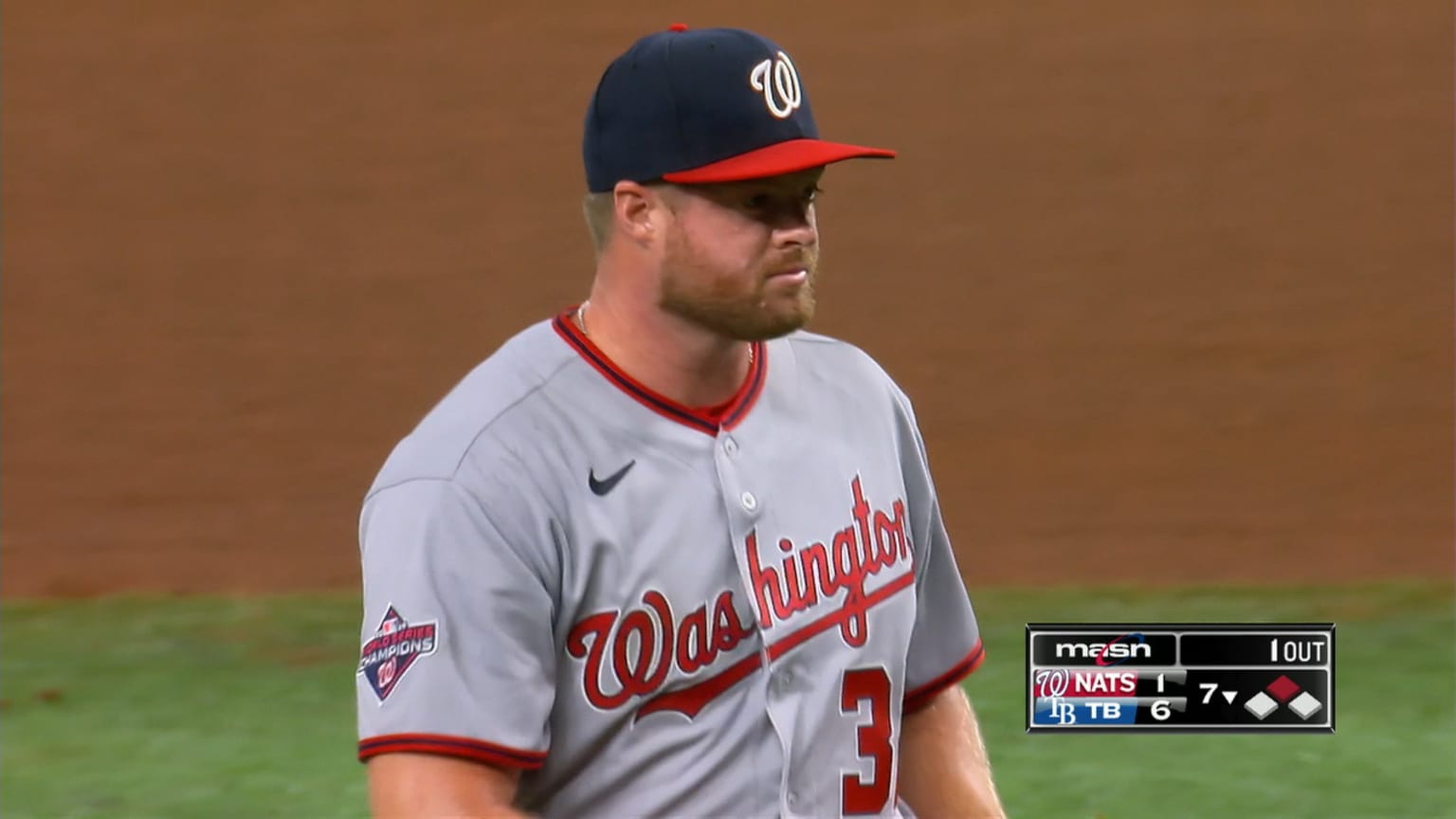 Aaron Barrett freezes Nate Lowe in the 7th | 09/15/2020 | Washington ...