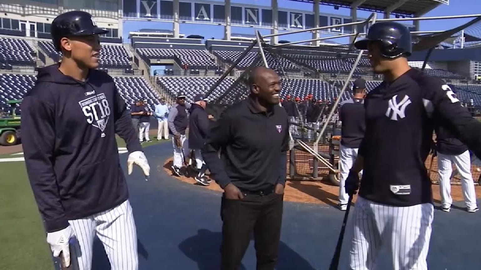 New teammates Judge and Stanton on 2018 | 03/14/2018 | New York Yankees