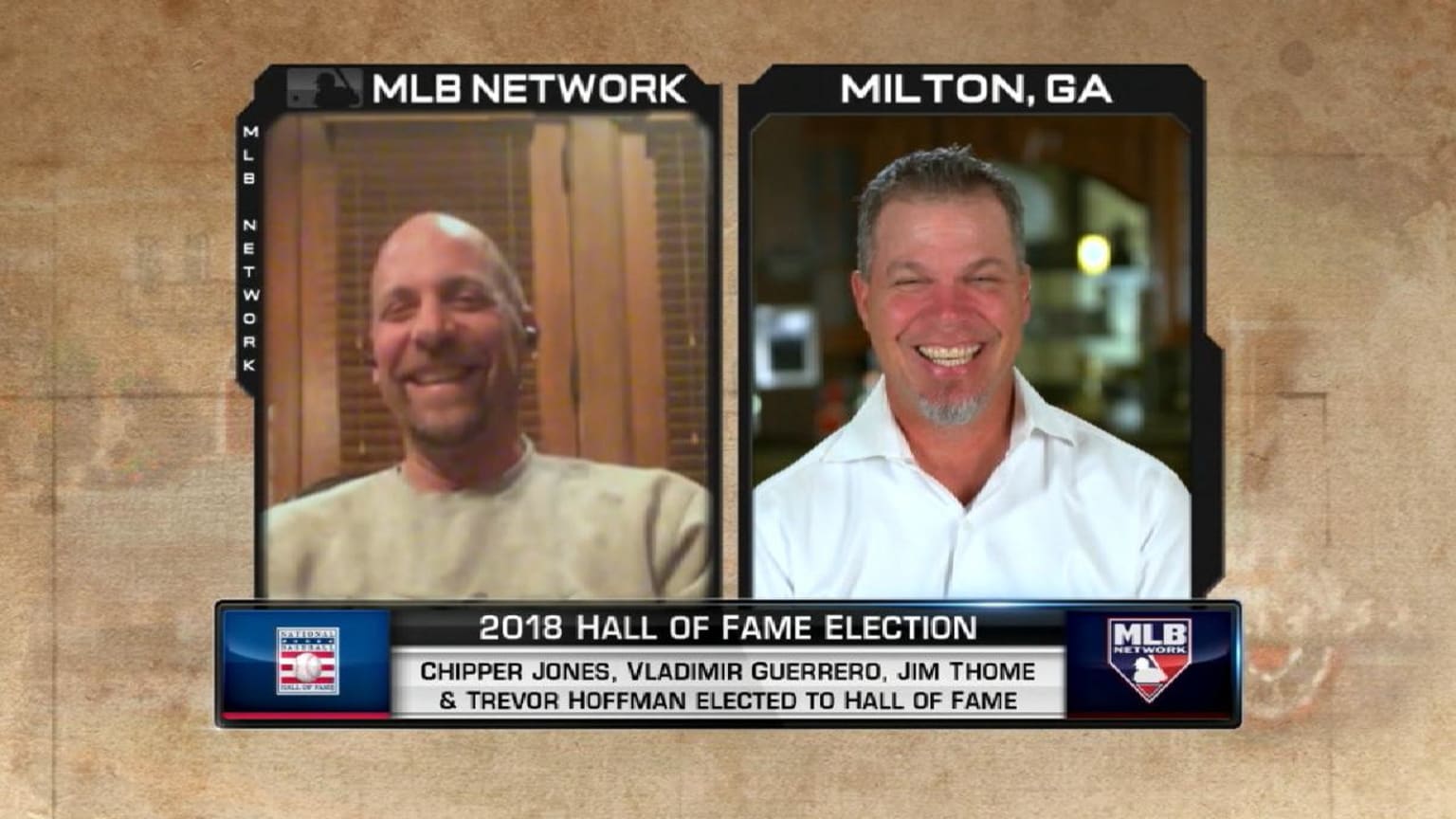Smoltz congratulates Chipper on entering Hall of Fame | 01/25/2018 | St ...
