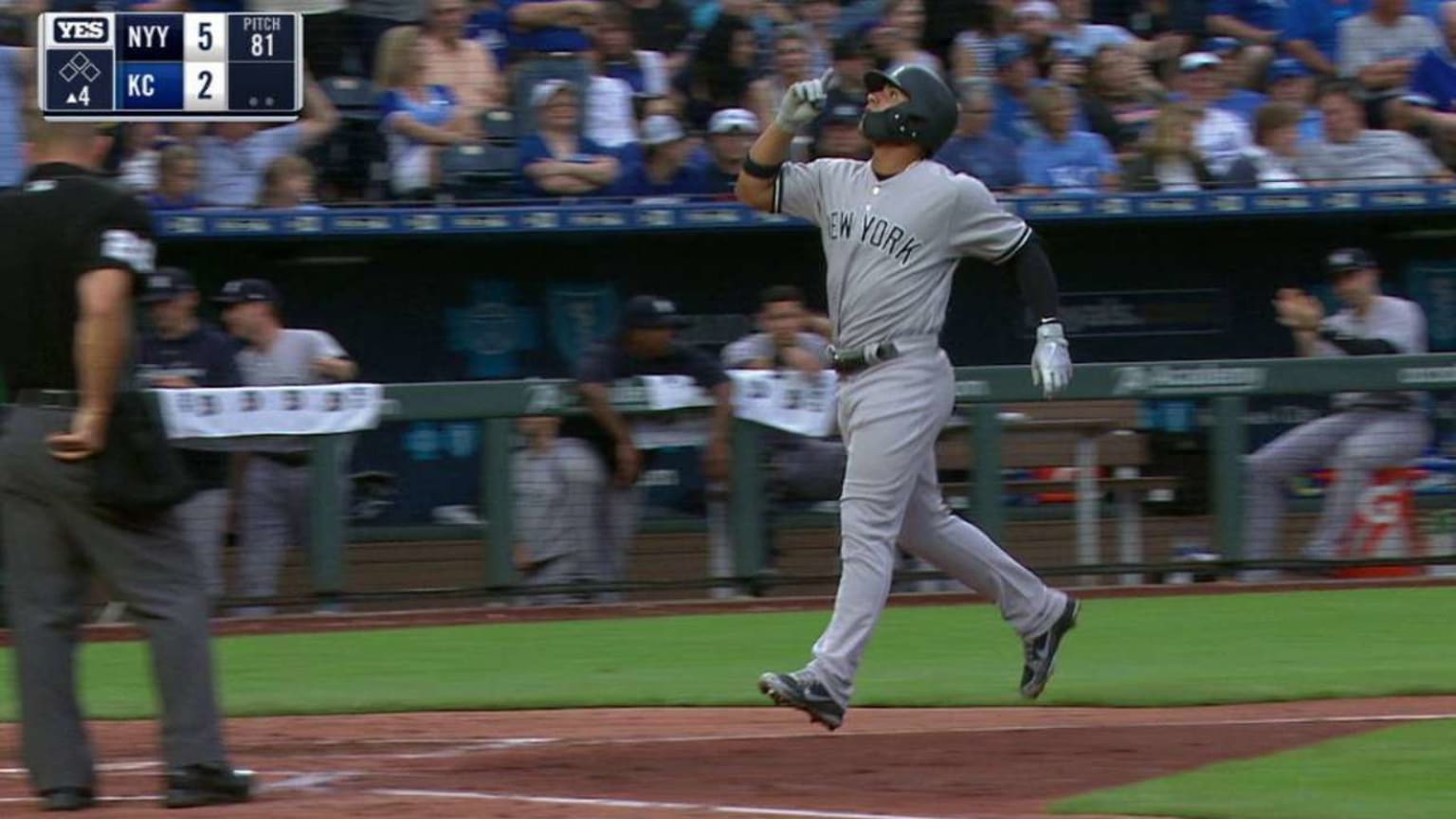 NYY@KC: Torres launches a 3-run home run to left | 05/19/2018 | New ...