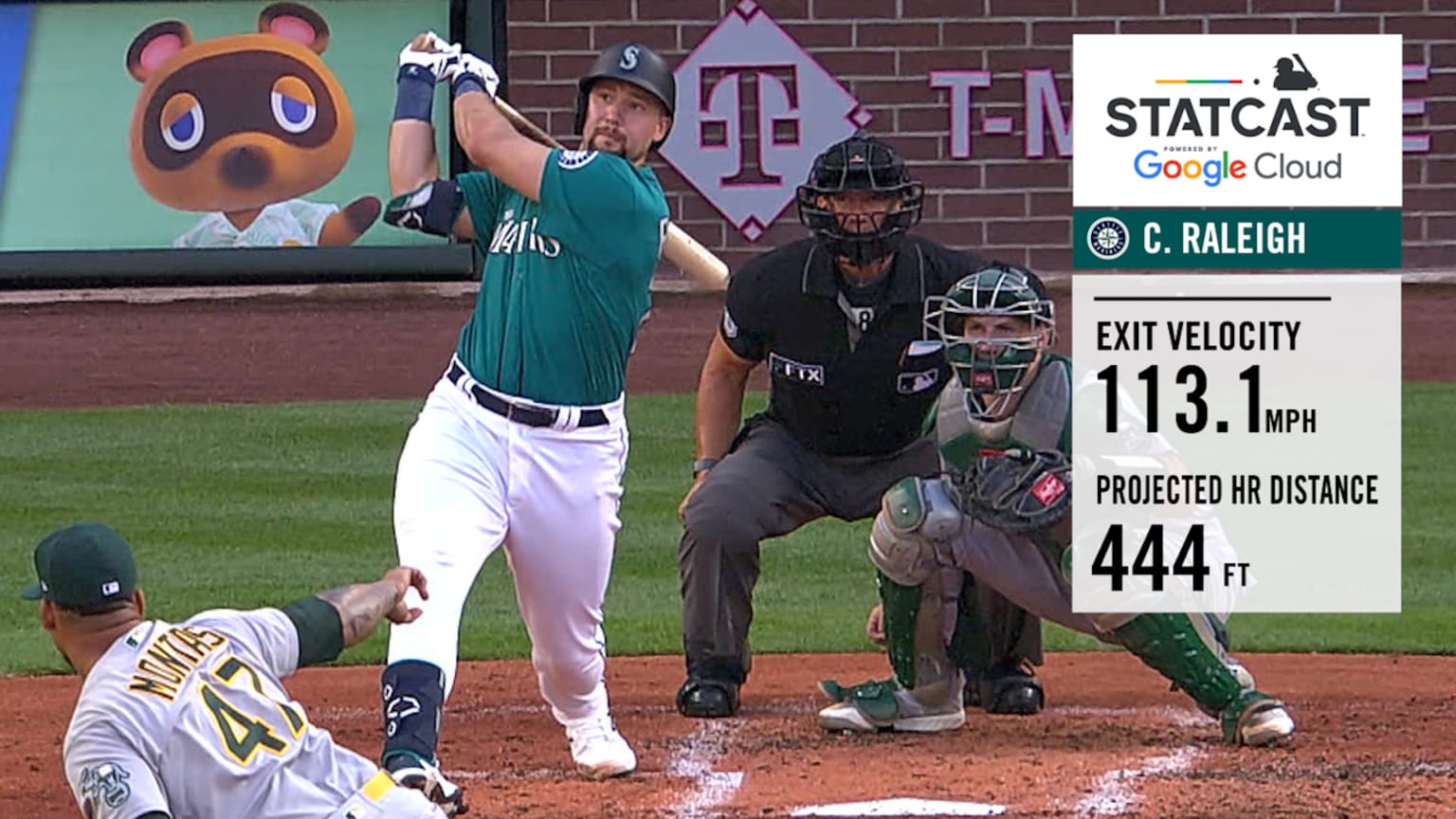 Cal Raleigh crushes first career home run 444 feet | 07/23/2021 ...