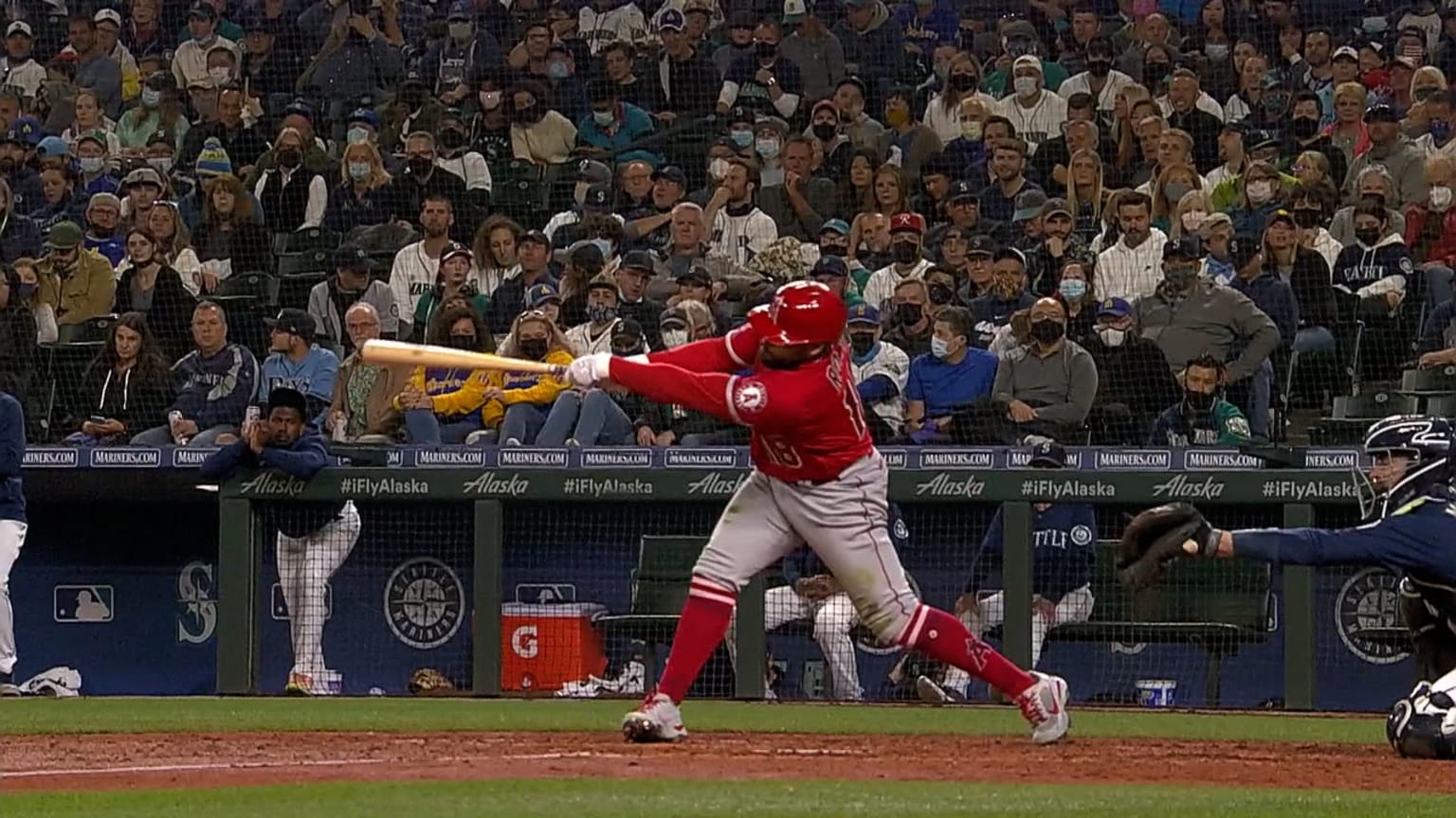 Jose Rojas belts a solo homer to right field | 10/02/2021 | Los Angeles ...