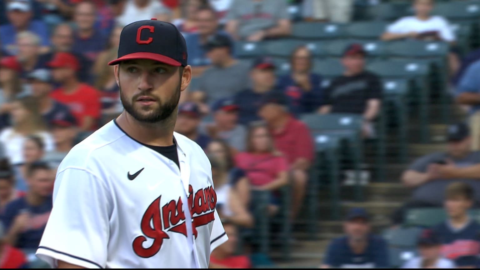 Sam Hentges gets Brandon Marsh swinging | 08/20/2021 | Cleveland Guardians