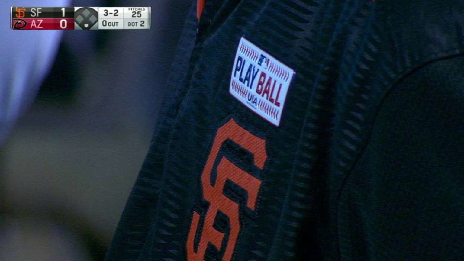 Teams wear Play Ball patches | 05/14/2016 | Arizona Diamondbacks